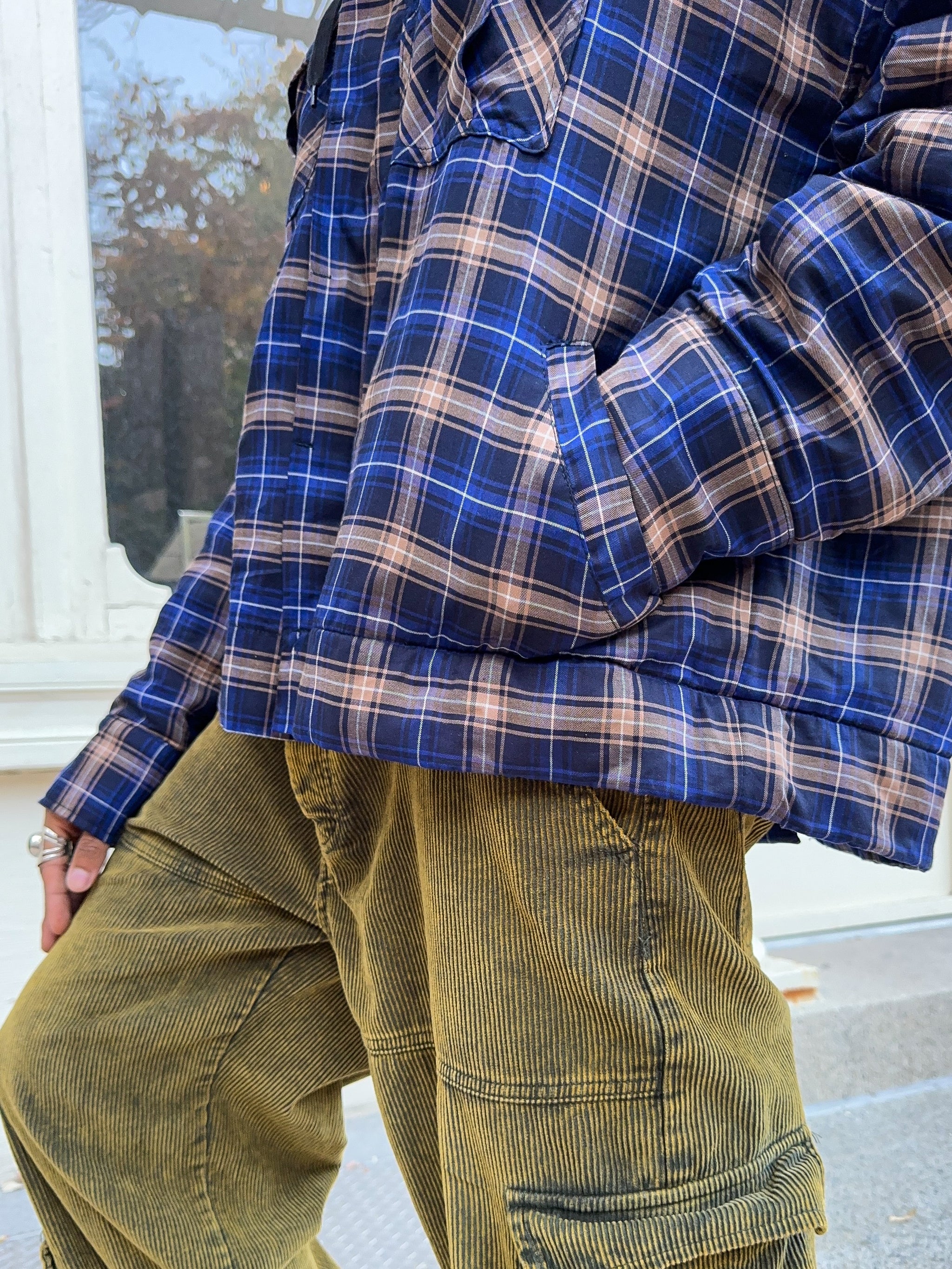 Japanese Plaid Shirt Jacket-Navy Blue – Pine Los Angeles