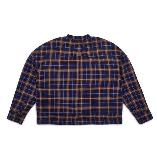 Japanese Plaid Shirt Jacket-Navy Blue – Pine Los Angeles
